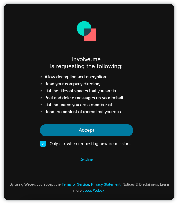 involve.me | Webex App Hub